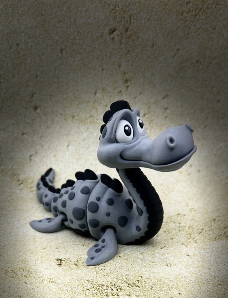 ForgeLine3D | Articulated Lochness Monster – 3D Printed Desk Toy